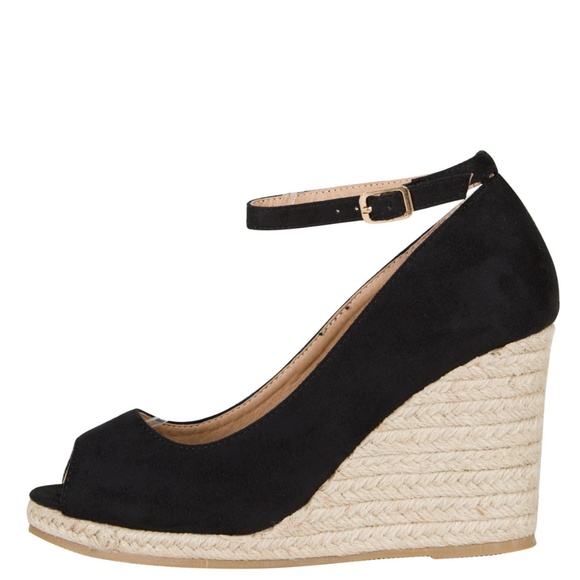 KAYLEEN By Los Angeles | Shoes | Peep Toe Ankle Strap Espadrille ...
